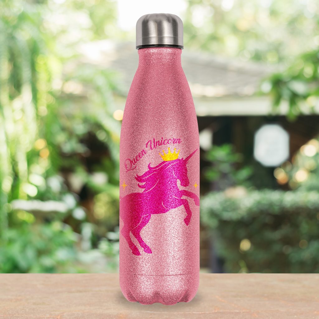 Gourde à paillettes isotherme double paroi personnalisable - Menth'Allo ...